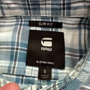 G-Star | Shirts | G Star Raw Shirt Mens Small Blue Button Up Military ...